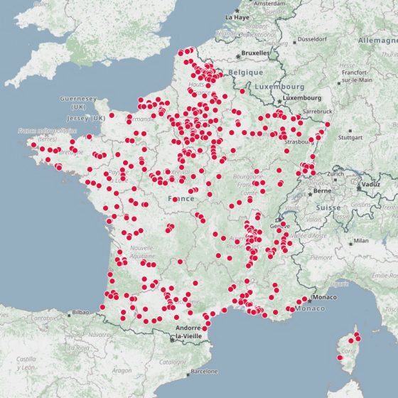 Carte des sites industriels à risque en France - Bünkl